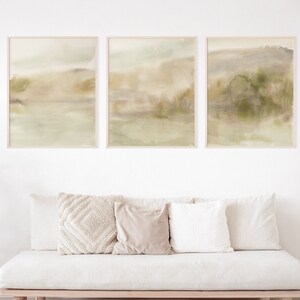 Abstract Landscape Painting Set Watercolor Minimalist Neutral - Etsy