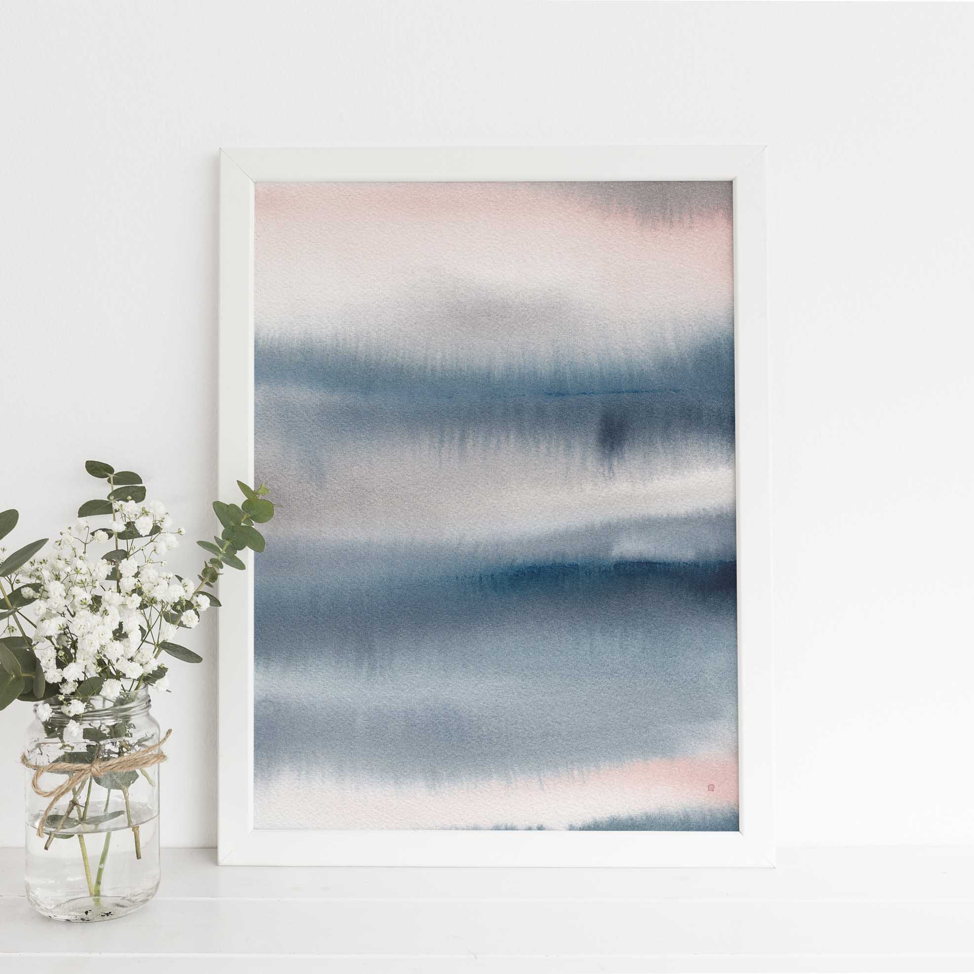 Watercolor Painting Modern Ethereal Flowy Artwork Abstract - Etsy