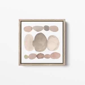 Minimalist Neutral Earth Tones Watercolor Painting Circle Artwork Large ...