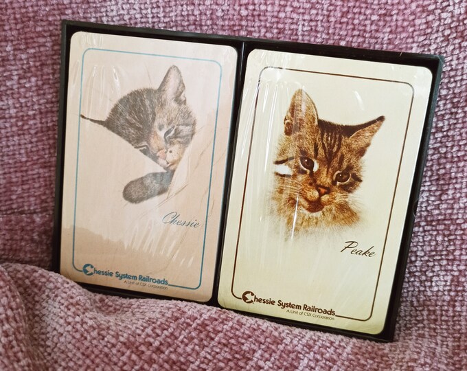 Chessie Systems Railroad Chessie & Peake Kitty Cat Vintage Playing ...