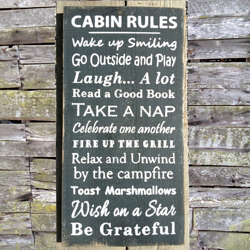 Cabin Rules - Etsy