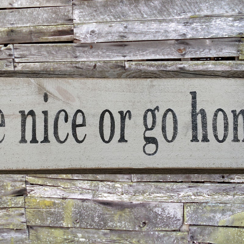 Be Nice or Go Home - Etsy