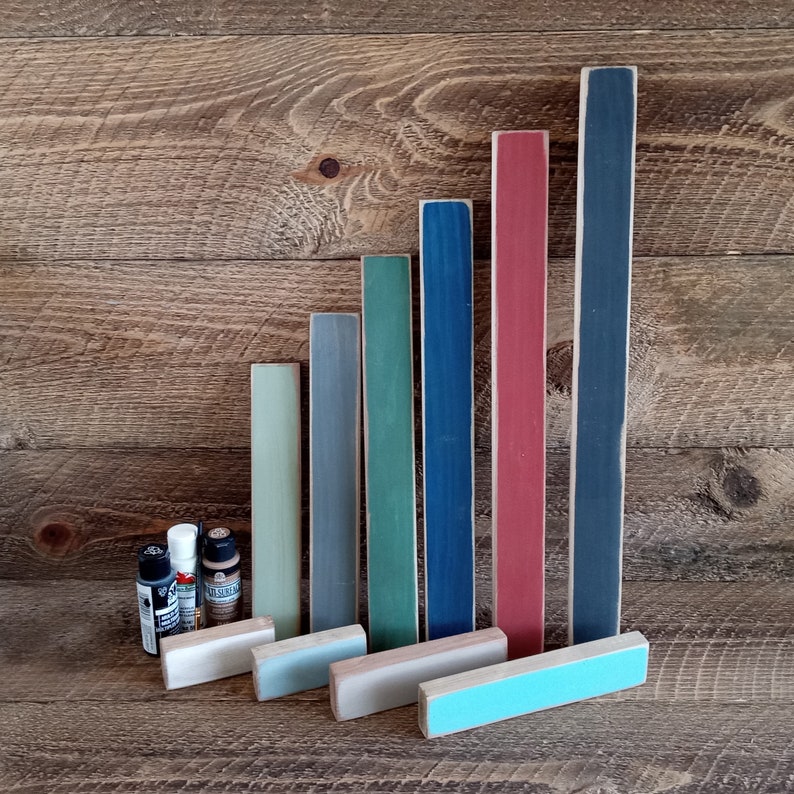 1.5 Painted Wooden Shelf Sitters Wooden Art and Craft - Etsy