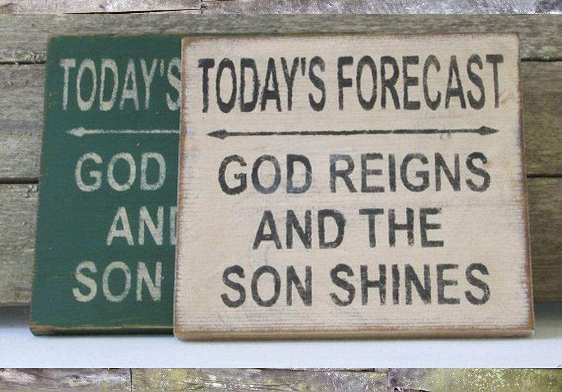 Today's Forecast Wooden Sign - Etsy