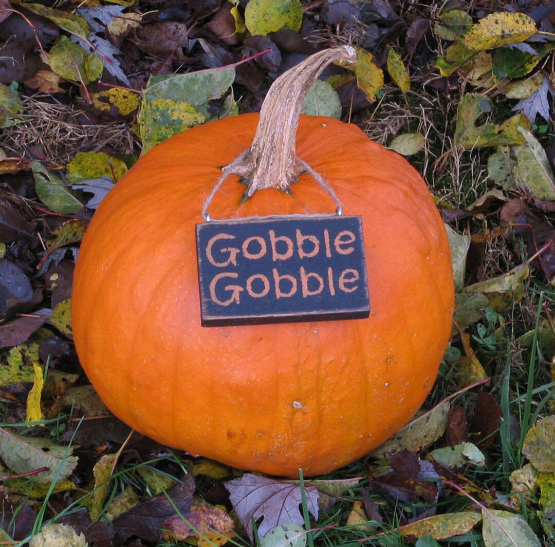 Gobble Gobble Wooden Ornament, Distressed Ornament, Fall Ornament ...