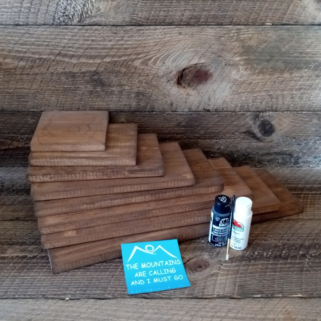 5.5 Stained Wooden Sign Blanks, Wooden Art and Craft Supplies, Wooden ...