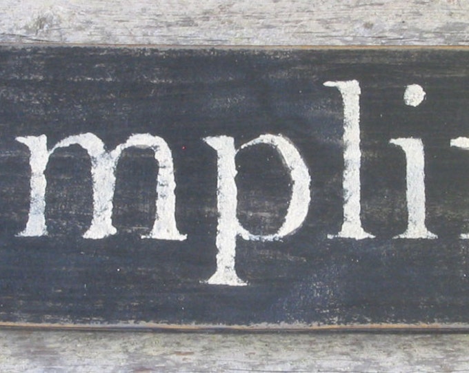 Simplify Wooden Sign Simplify Distressed Sign Simplify | Etsy