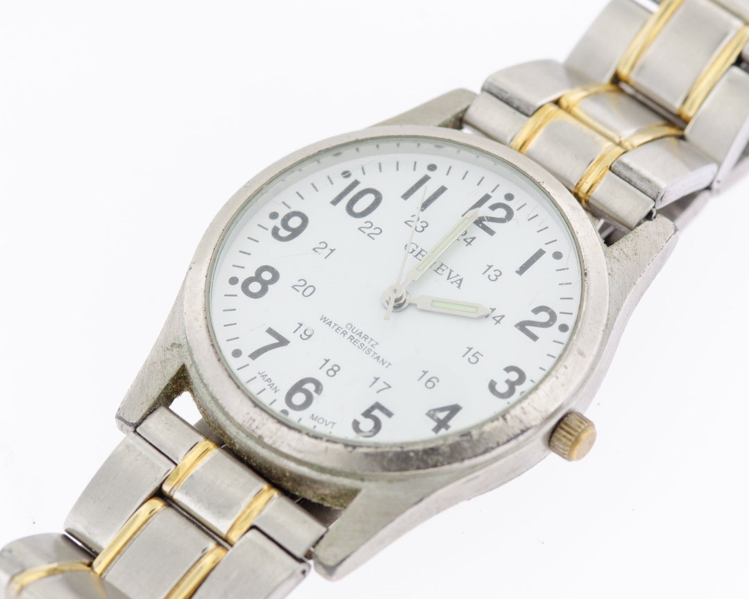 Vintage Geneva GN08 White Dial Quartz Watch - Etsy Österreich