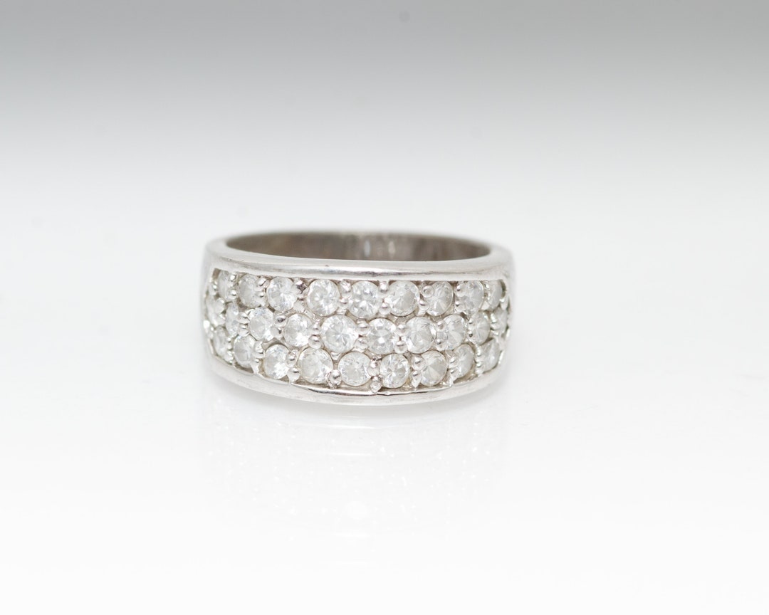ATI Sterling Silver Round Cut Cubic Zirconia Ring Size 6 - Etsy