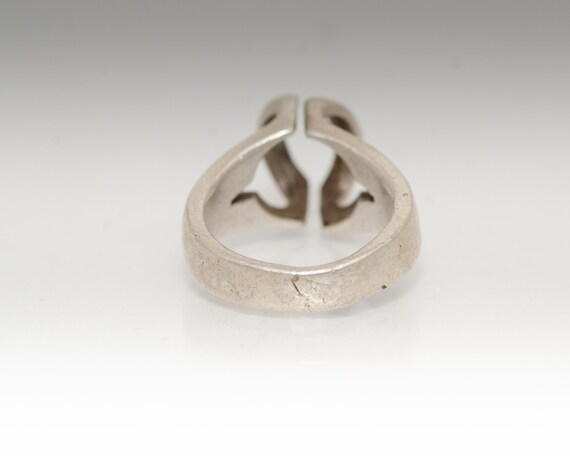 Vintage Sterling Silver Open Top Ring - Size 5.5 - Gem