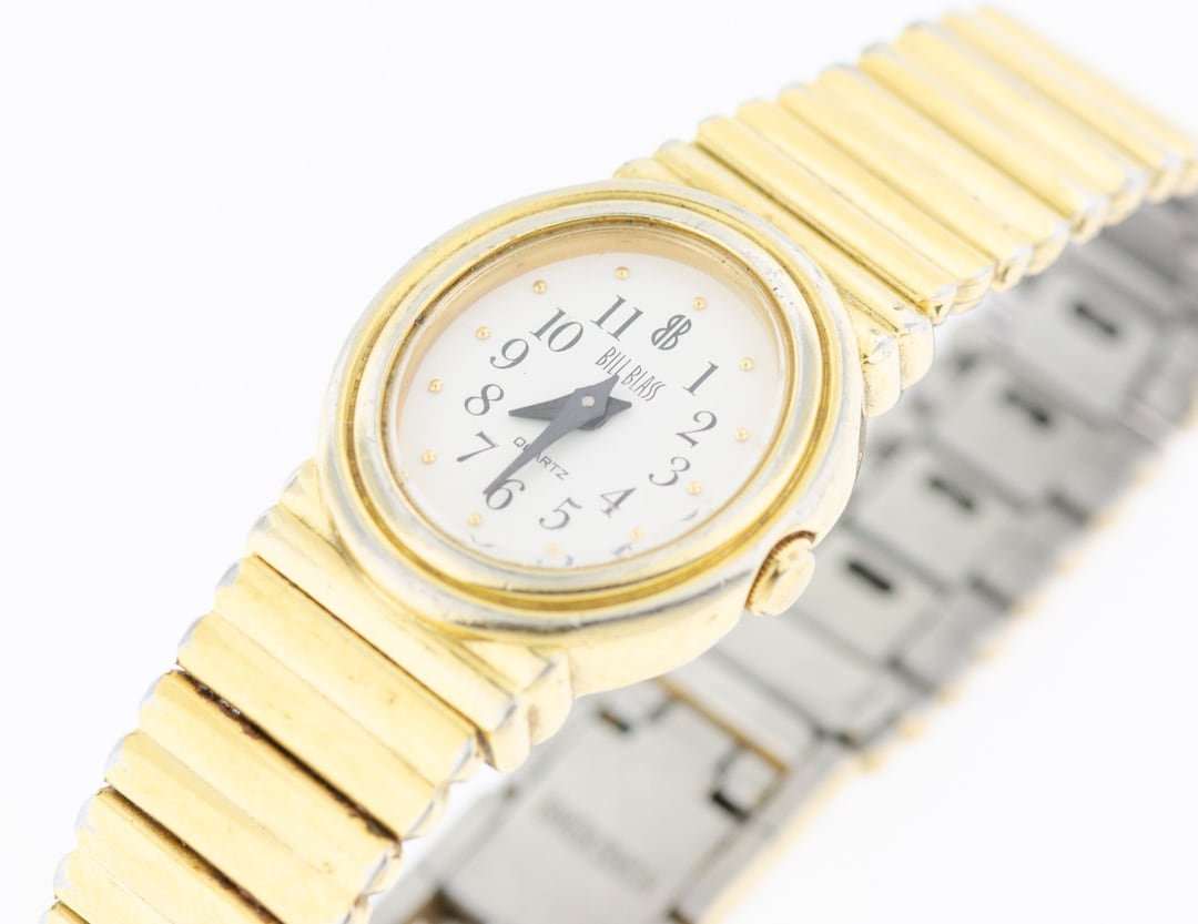 Vintage Bill Blass Gold Tone White Dial Quartz Watch - Etsy