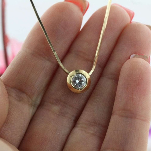 Bezel Solitaire - Etsy