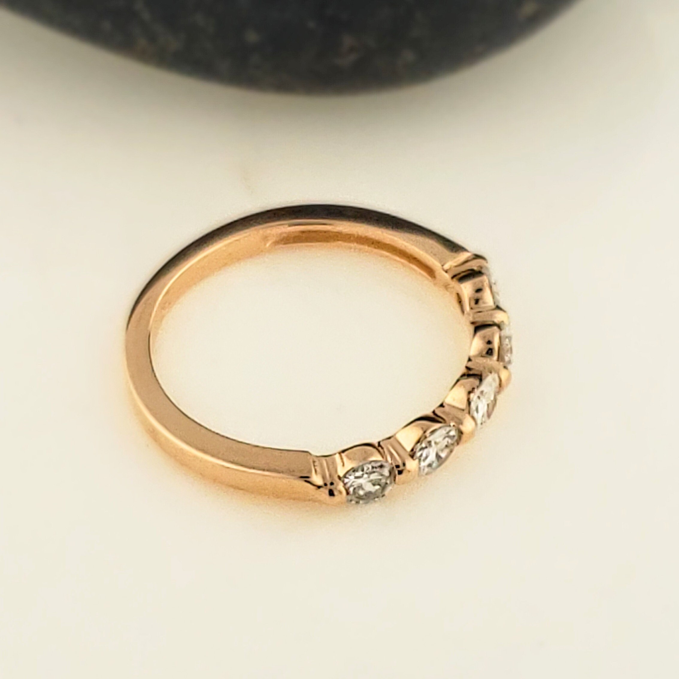 5 Stone Diamond Bubble Band Bubble & Breath Ring Floating - Etsy