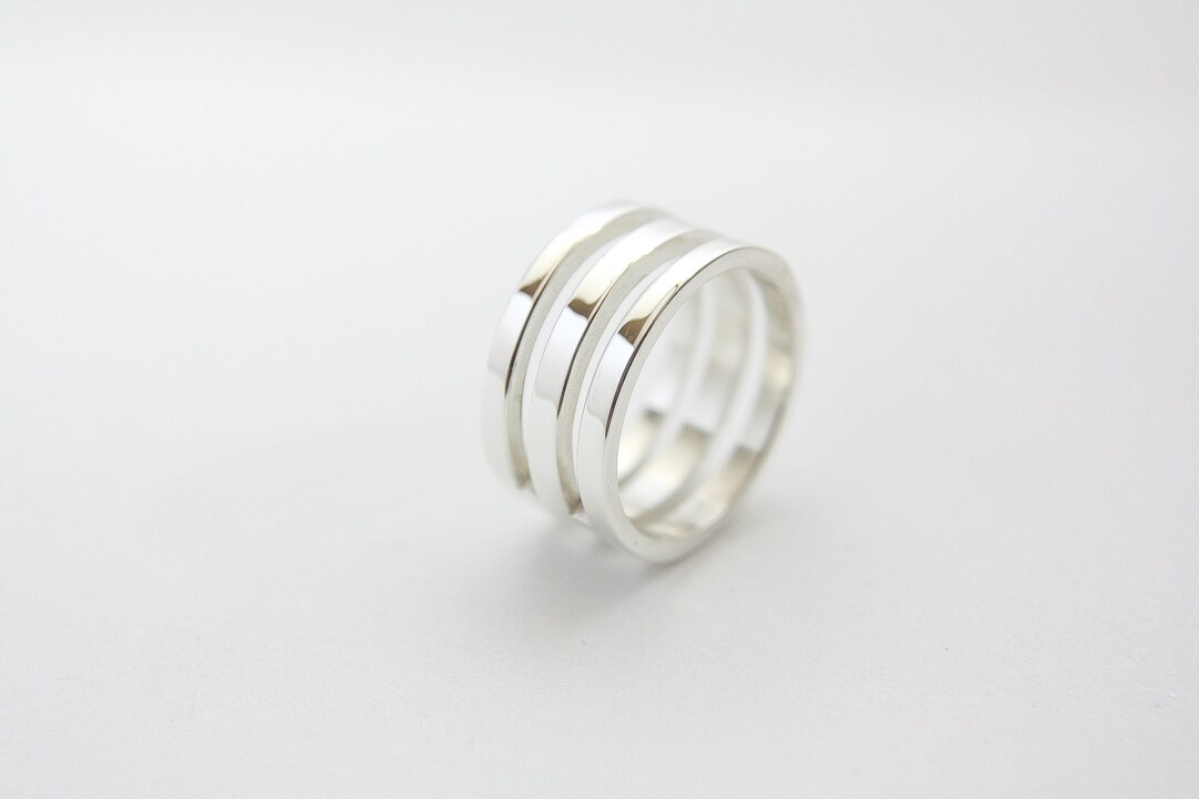 Sterling Silver Reversible Ring / Wedding Band / Wedding / Ring ...