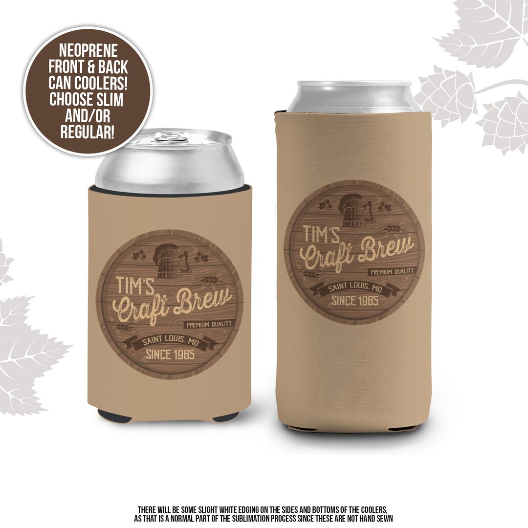 Beer Barrel Can Coolies - Personalized Can Coolies for Father's Day or ...