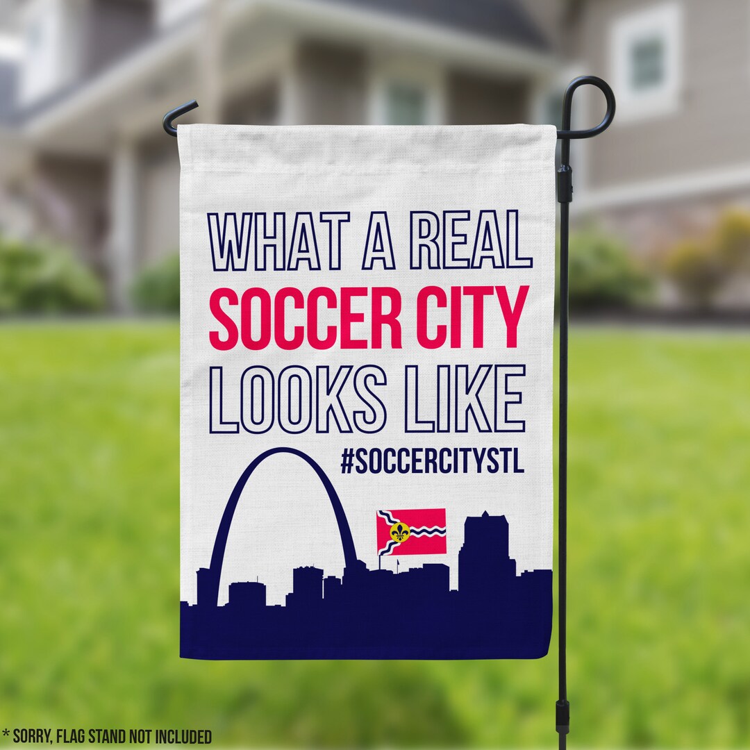 Soccer City Stl Garden Flag St. Louis Soccer Custom Garden Flag Front ...