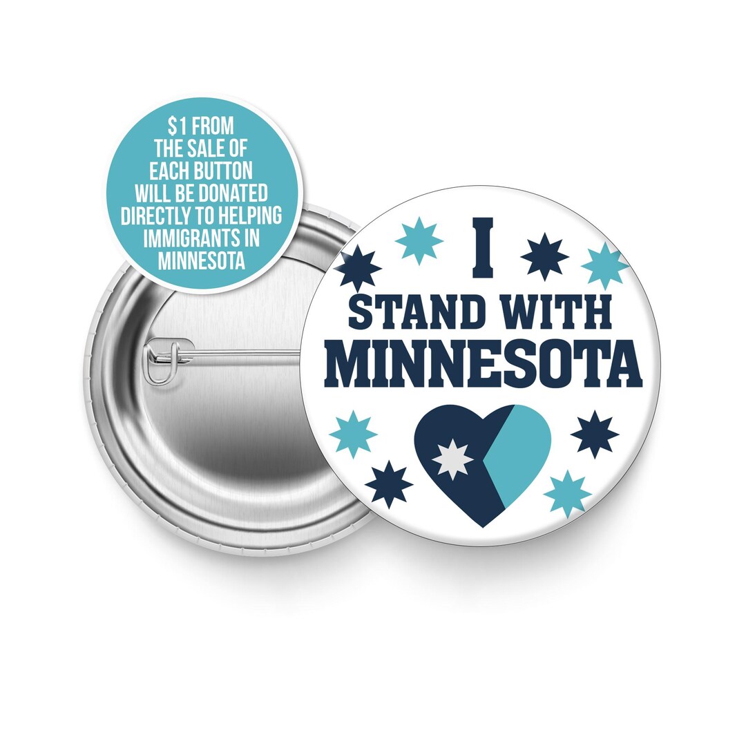 I Stand With Minnesota Button/pin Minnesota Strong Fundraising Pin - Etsy