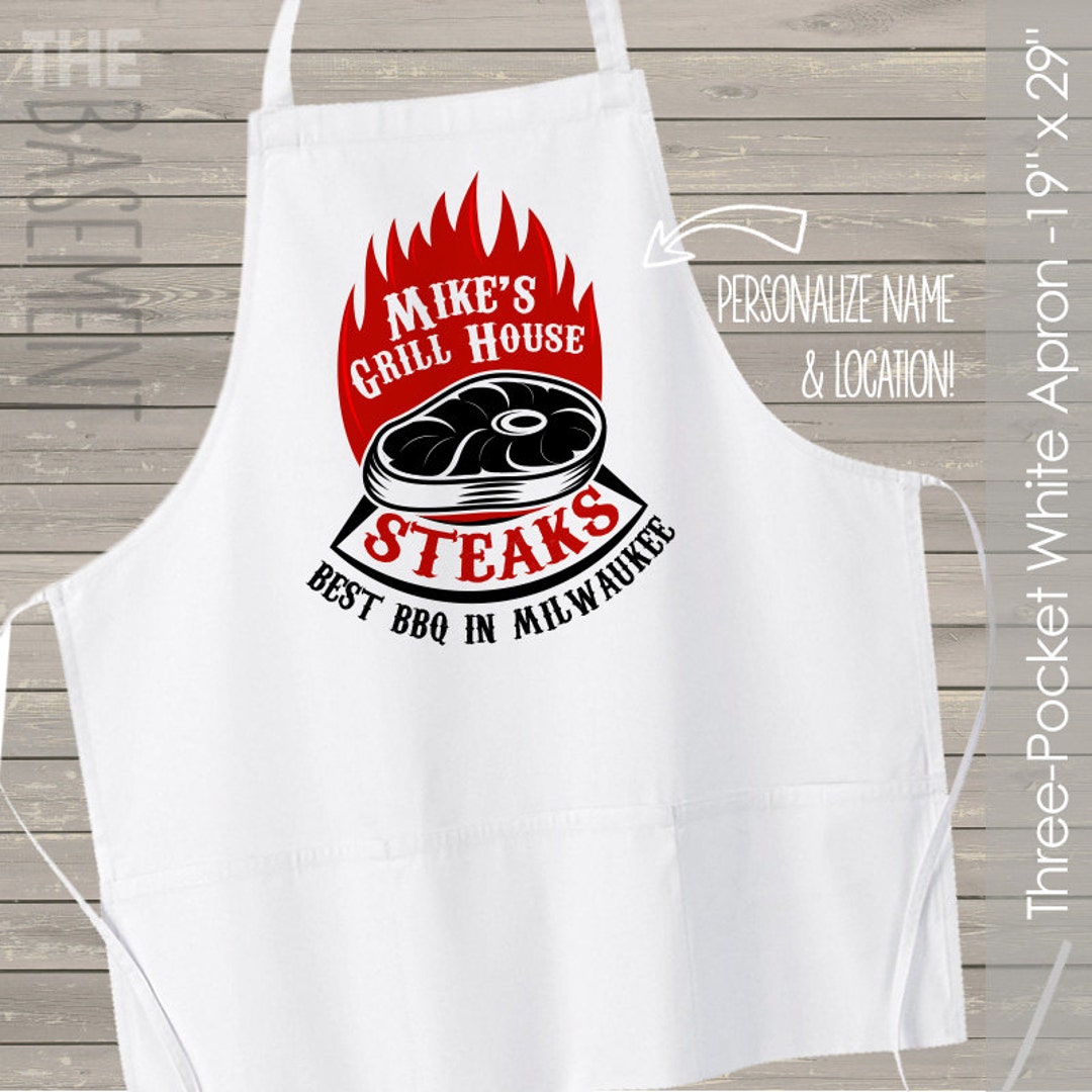 Grilling Apron - Personalized Bbq Apron - Grill House Best Barbeque ...