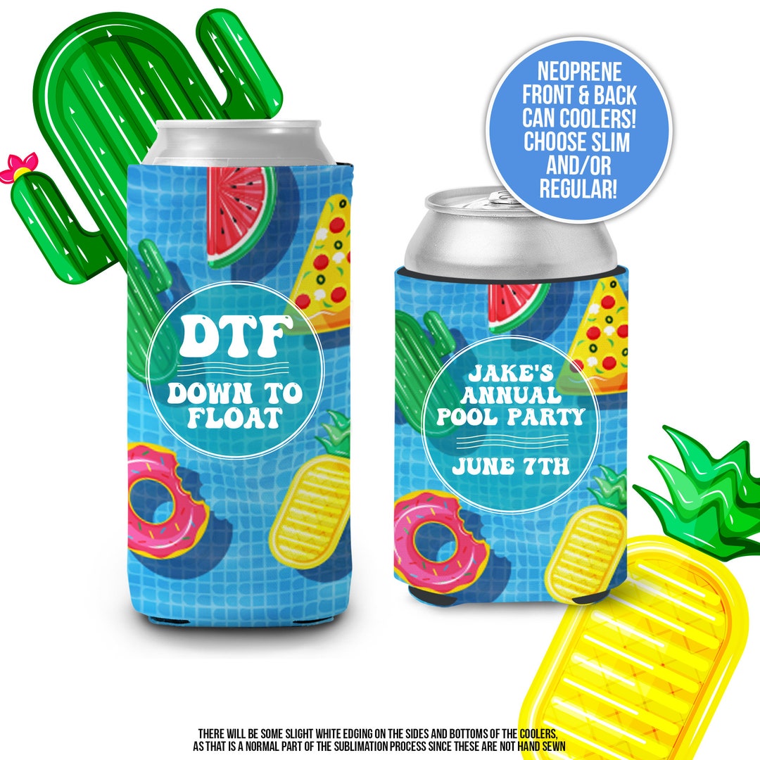 Pool Float Party Can Coolies Down to Float Pool Party Can - Etsy