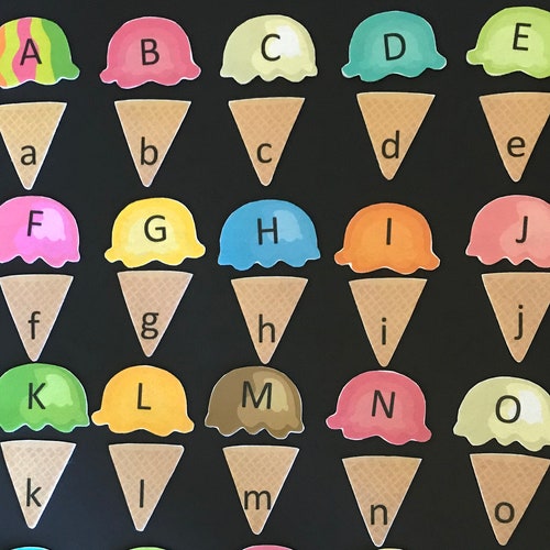 Counting Numbers Matching Ice Cream Cone Felt Set// Flannel | Etsy