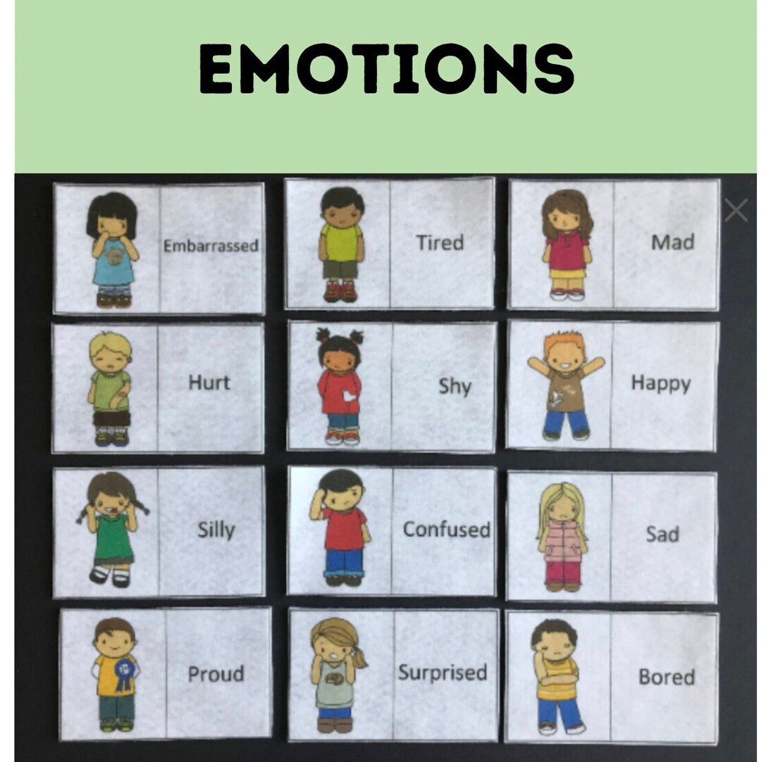 Emotions Felt Set // Flannel Board Pieces // Feelings // Language ...