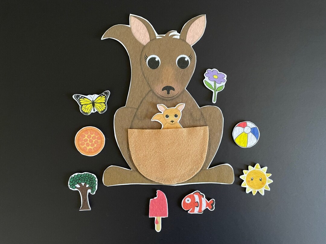 Kangaroo Guessing Game Felt Board Stories // Flannel Board // - Etsy