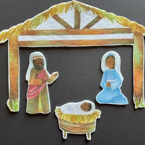 Nativity Felt Set 2 // Felt Manger // Felt Board Story // Flannel Board ...