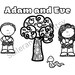 Adam and Eve Bible Felt Pieces // Flannel Board Pieces // Preschool ...