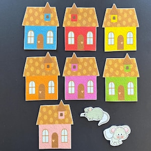Little Mouse Game Felt Set //flannel Board Pieces Pieces // Preschool ...