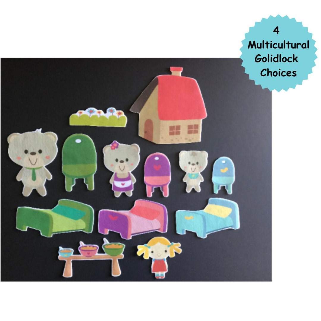 Goldilocks and the Three Bears Felt Board Story 3 // Choose - Etsy