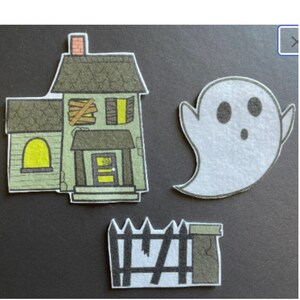 5 Little Ghosts Felt Board Story // Flannel Board Pieces // Pretend ...