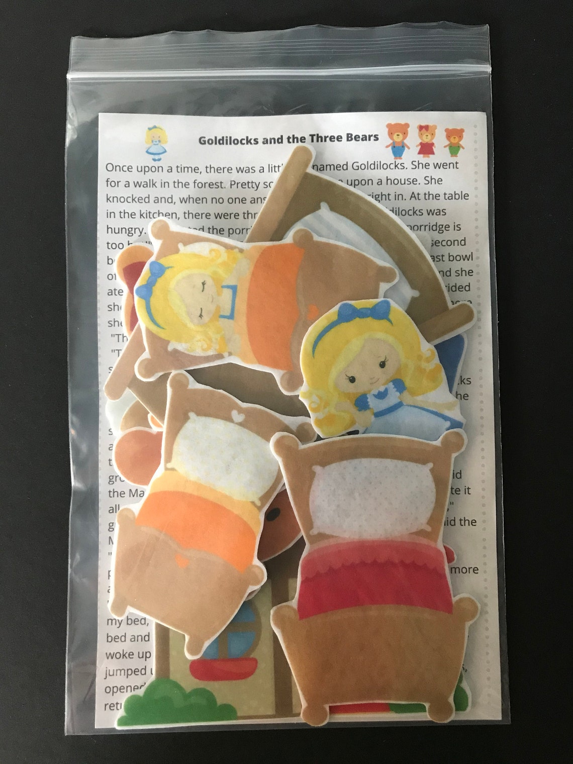 Goldilocks And The Three Bears Felt Board Story 2 // Flannel | Etsy