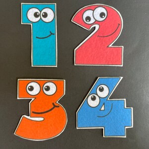 Numbers Counting Felt Pieces // Flannel Board Pieces // Felt Game ...