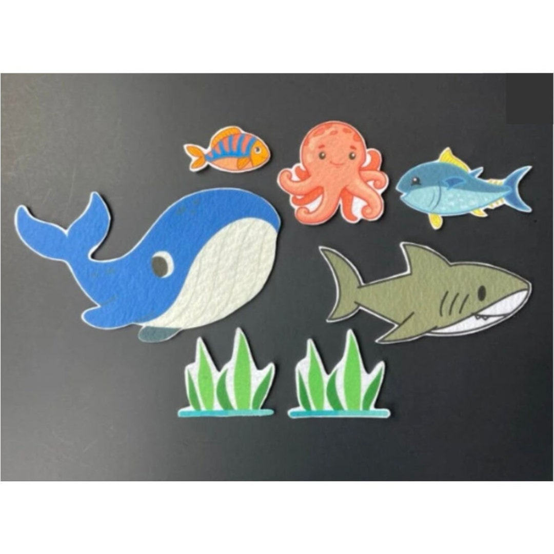 Slippery Fish Felt Set #2 //flannel Board Pieces Pieces // Preschool ...