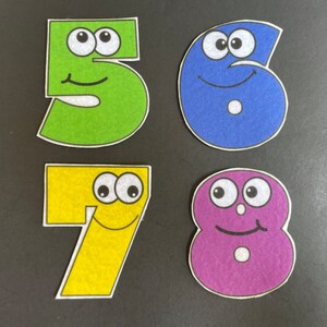 Numbers Counting Felt Pieces // Flannel Board Pieces // Felt Game ...