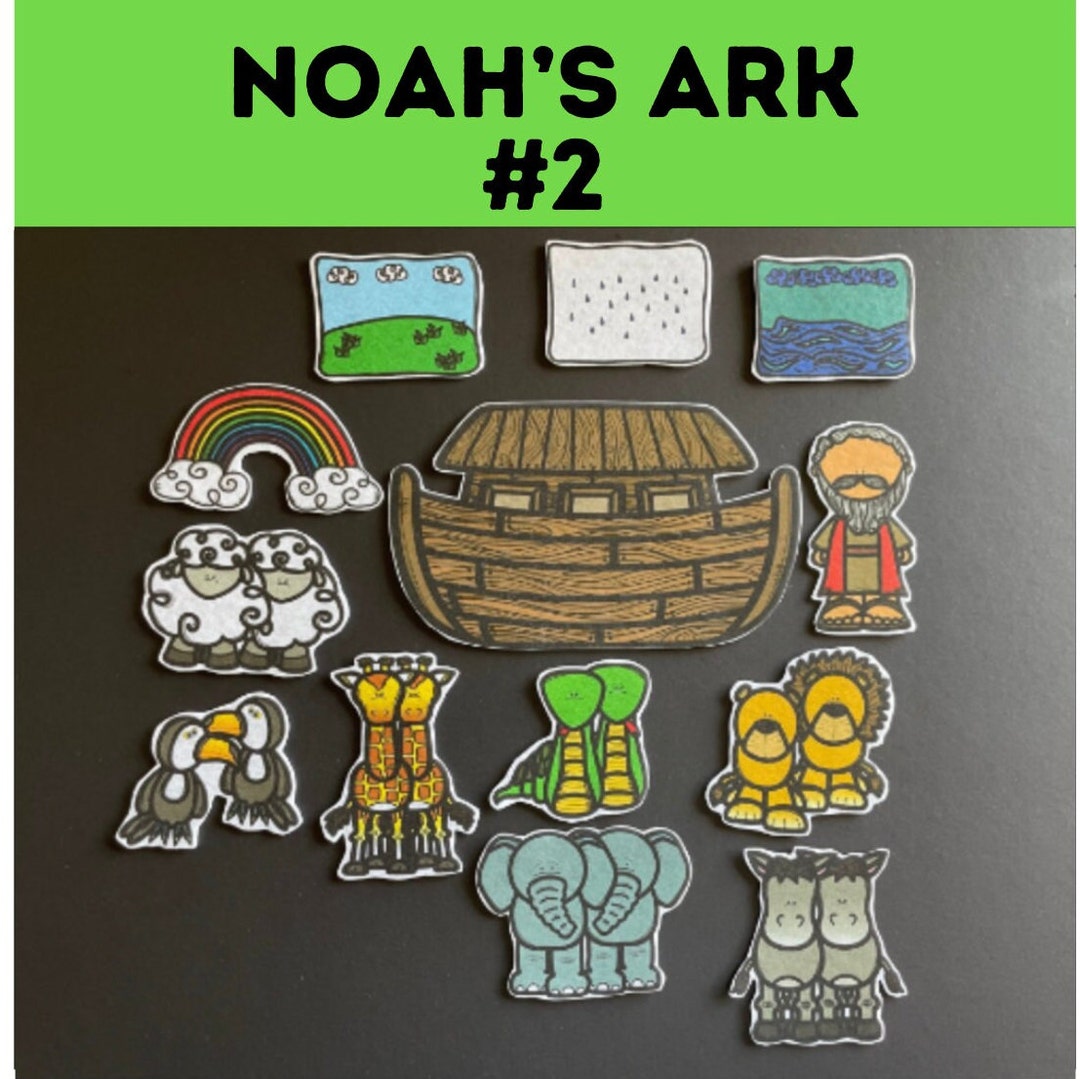 Noah's Ark Felt Board Pieces // Flannel Board Pieces // Preschool ...