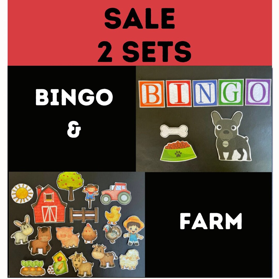 Bingo Felt Set //flannel Board Pieces Pieces // Choose Your Dog ...