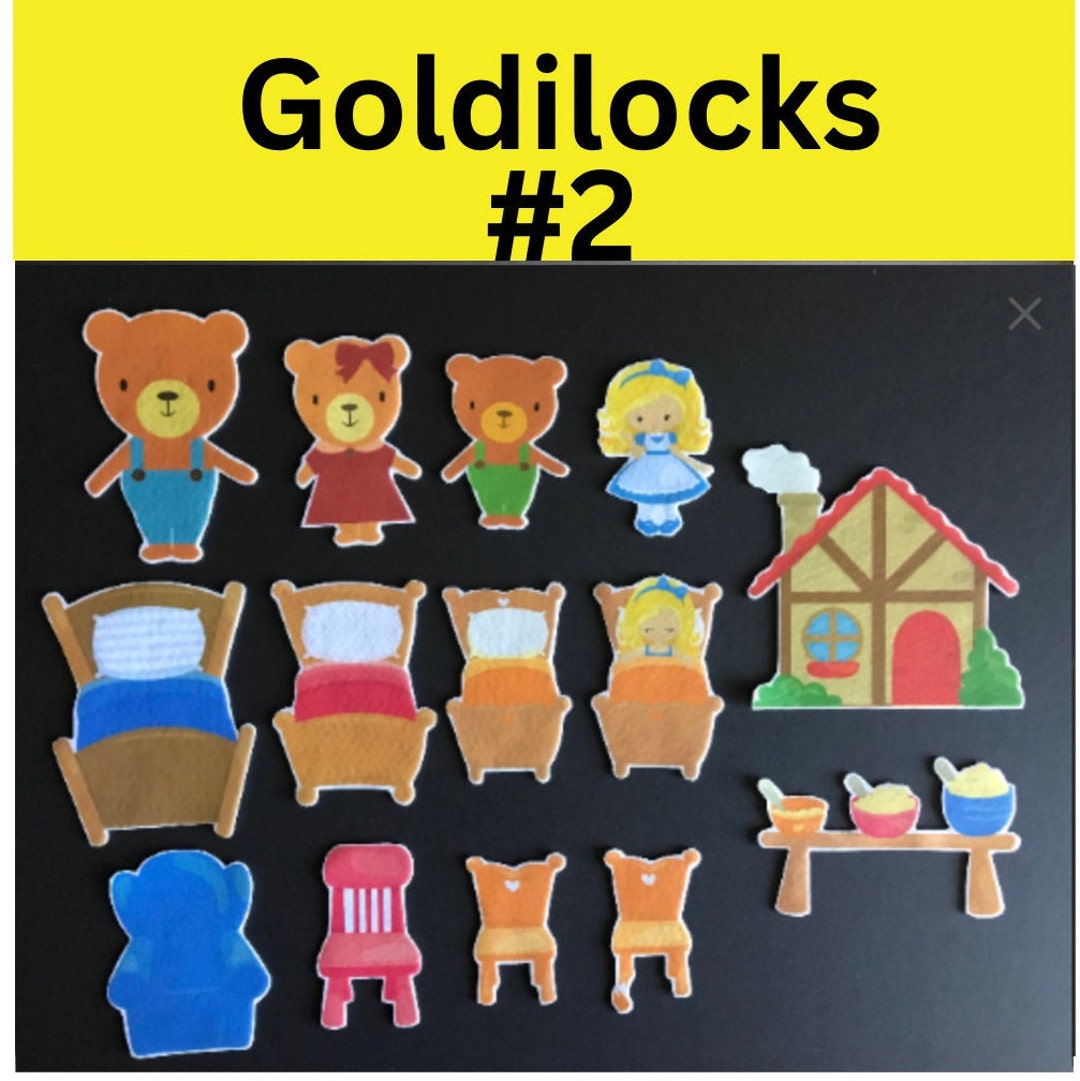 Goldilocks and the Three Bears Felt Board Story Pieces #2 // Flannel ...