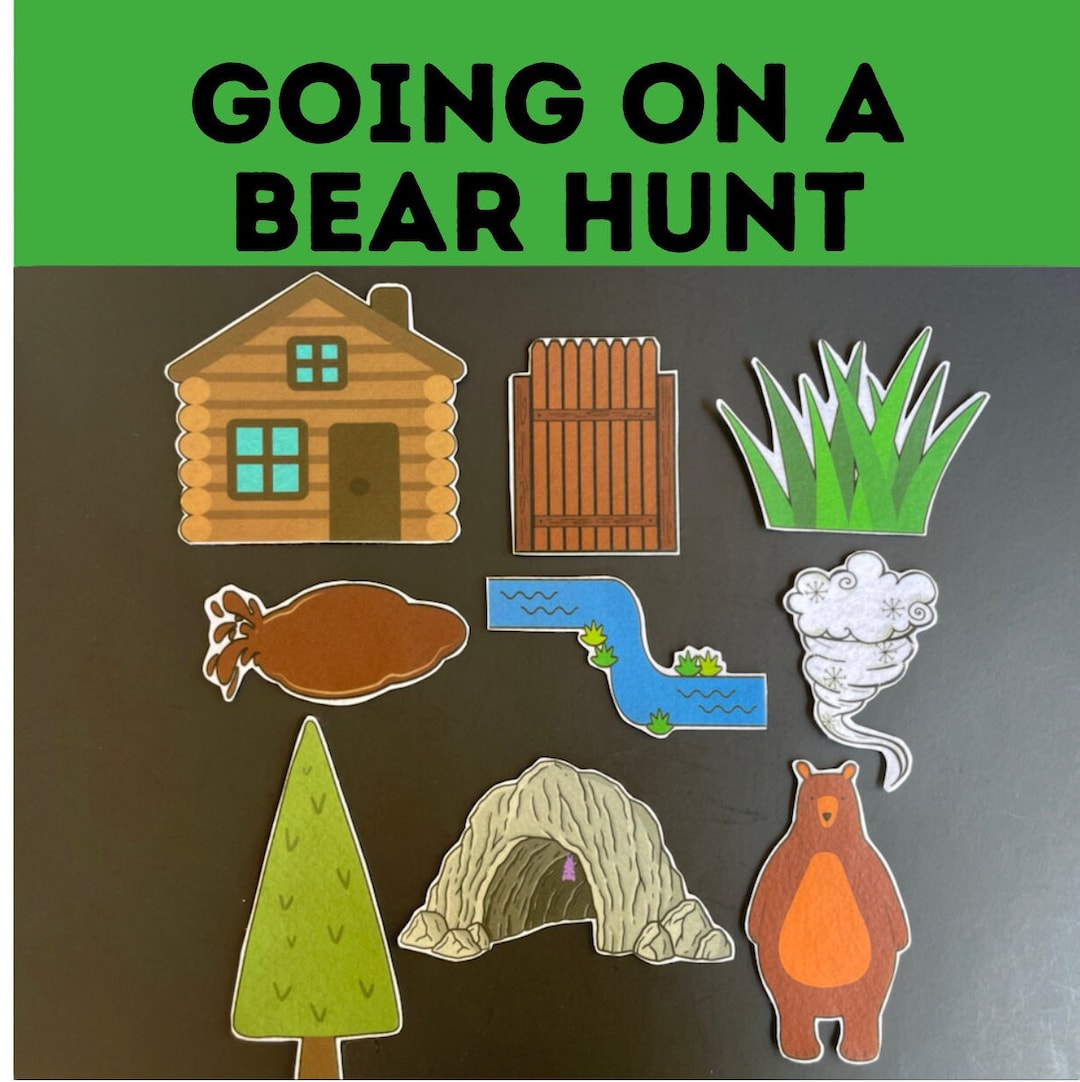 Going on A Bear Hunt Felt #2 // Flannel Board Pieces // Imagination // Children // Preschool ...