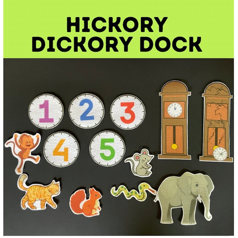 Hickory Dickory Dock AB Patterns - Homeschool Preschool