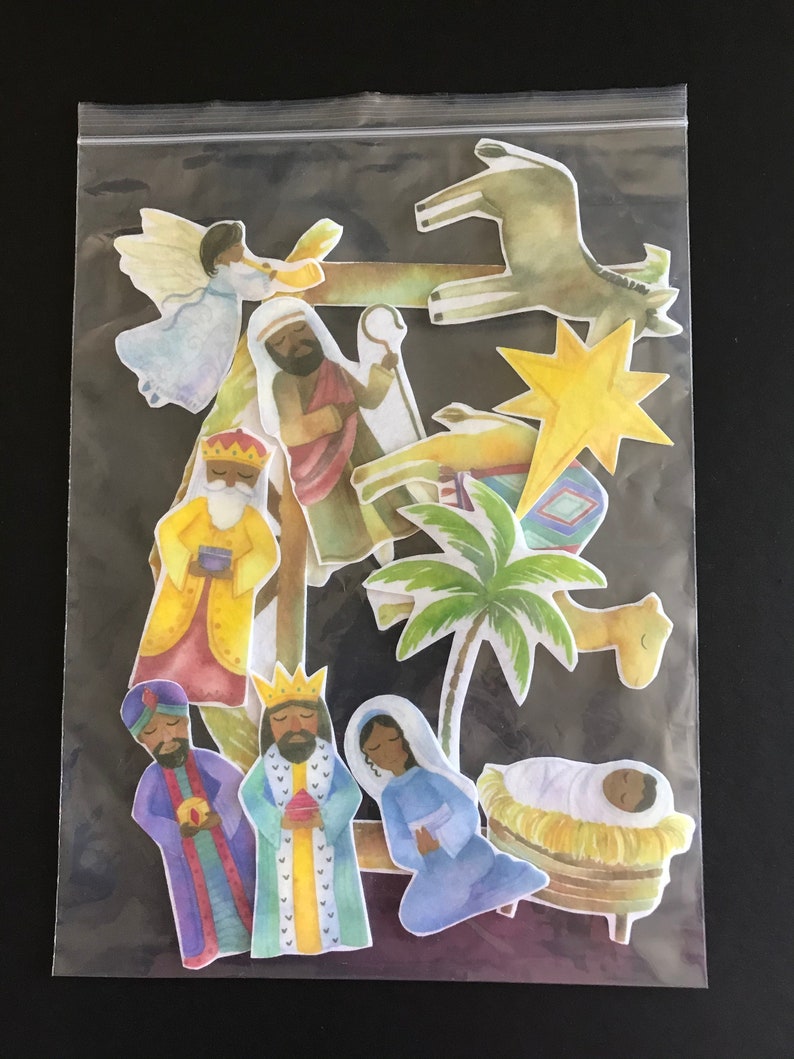 Nativity Felt Set 2 // Felt Manger // Felt Board Story // - Etsy