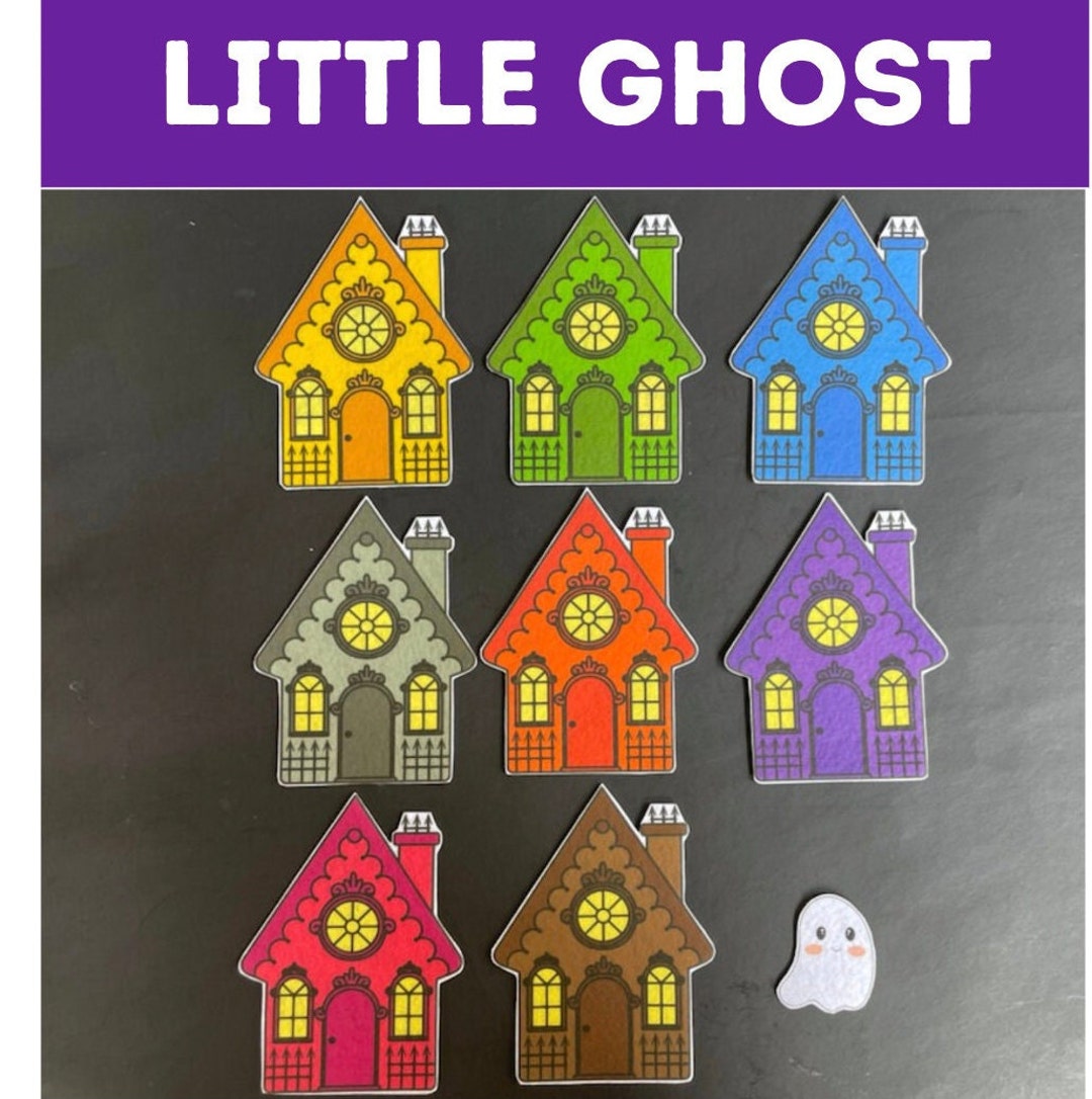 Little Ghost Game Felt Set //flannel Board Pieces Pieces // Preschool ...