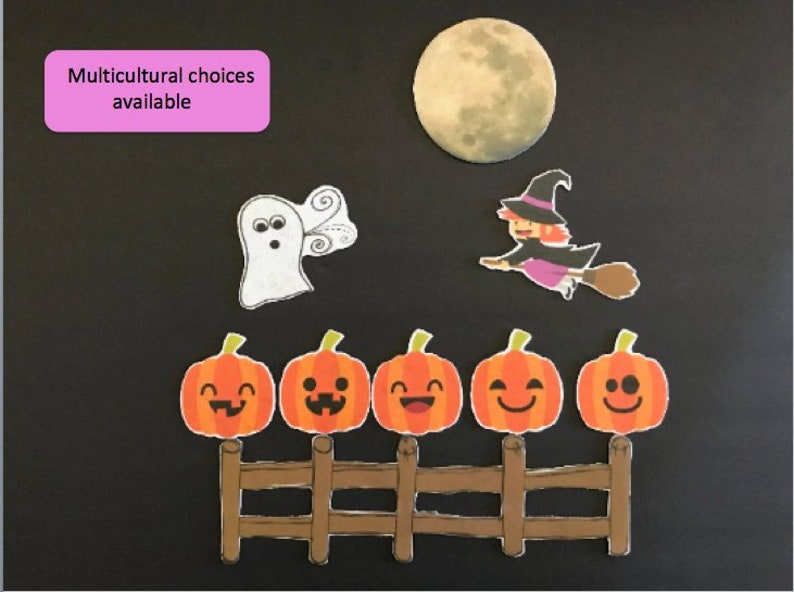 5 Little Pumpkins Felt Board Story // Flannel Board // Pretend | Etsy
