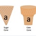 Alphabet Upper and Lower Case Matching Ice Cream Cone Felt - Etsy