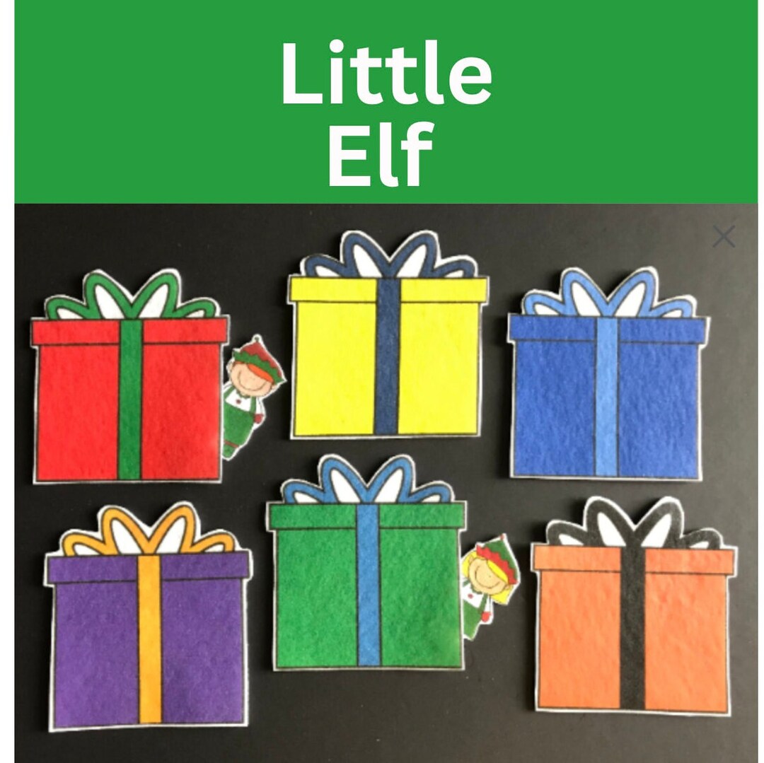 Hide Your Elf Felt Game Set // // Preschool // Hide and Seek Felt Game ...