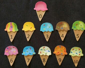 Ice Cream Numbers - Etsy