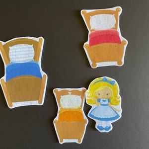 Goldilocks and the Three Bears Felt Board Story Pieces #2 // Flannel ...
