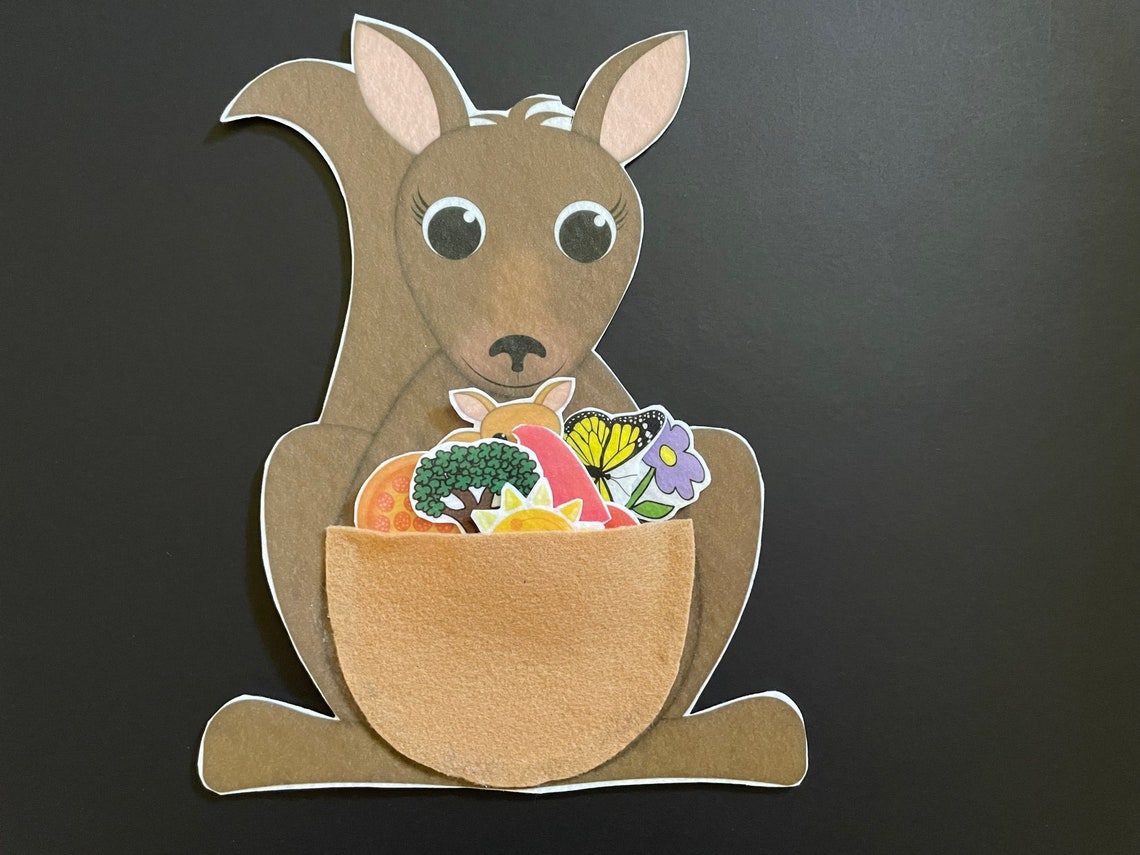 Kangaroo Guessing Game Felt Board Stories // Flannel Board // - Etsy