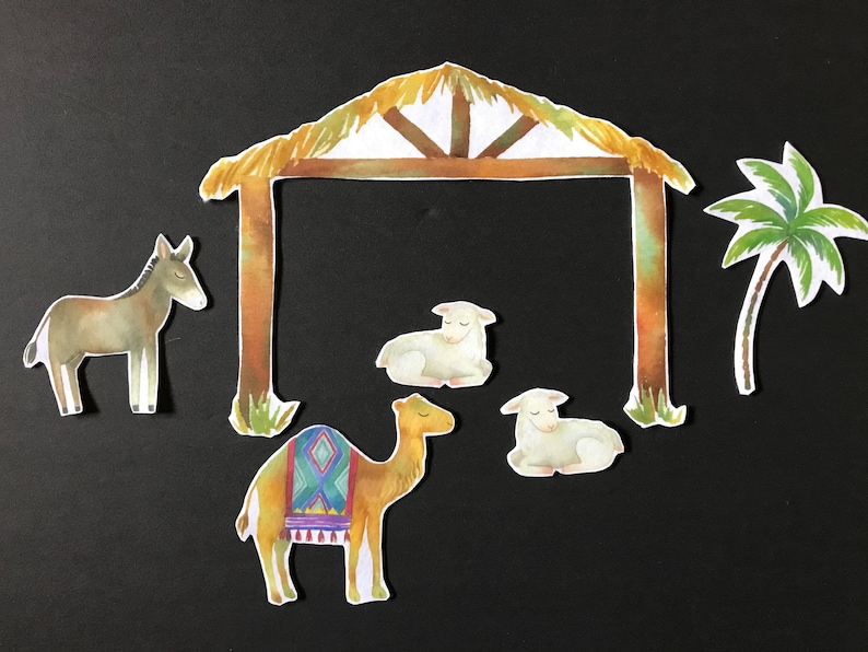 Nativity Felt Set 2 // Felt Manger // Felt Board Story // | Etsy