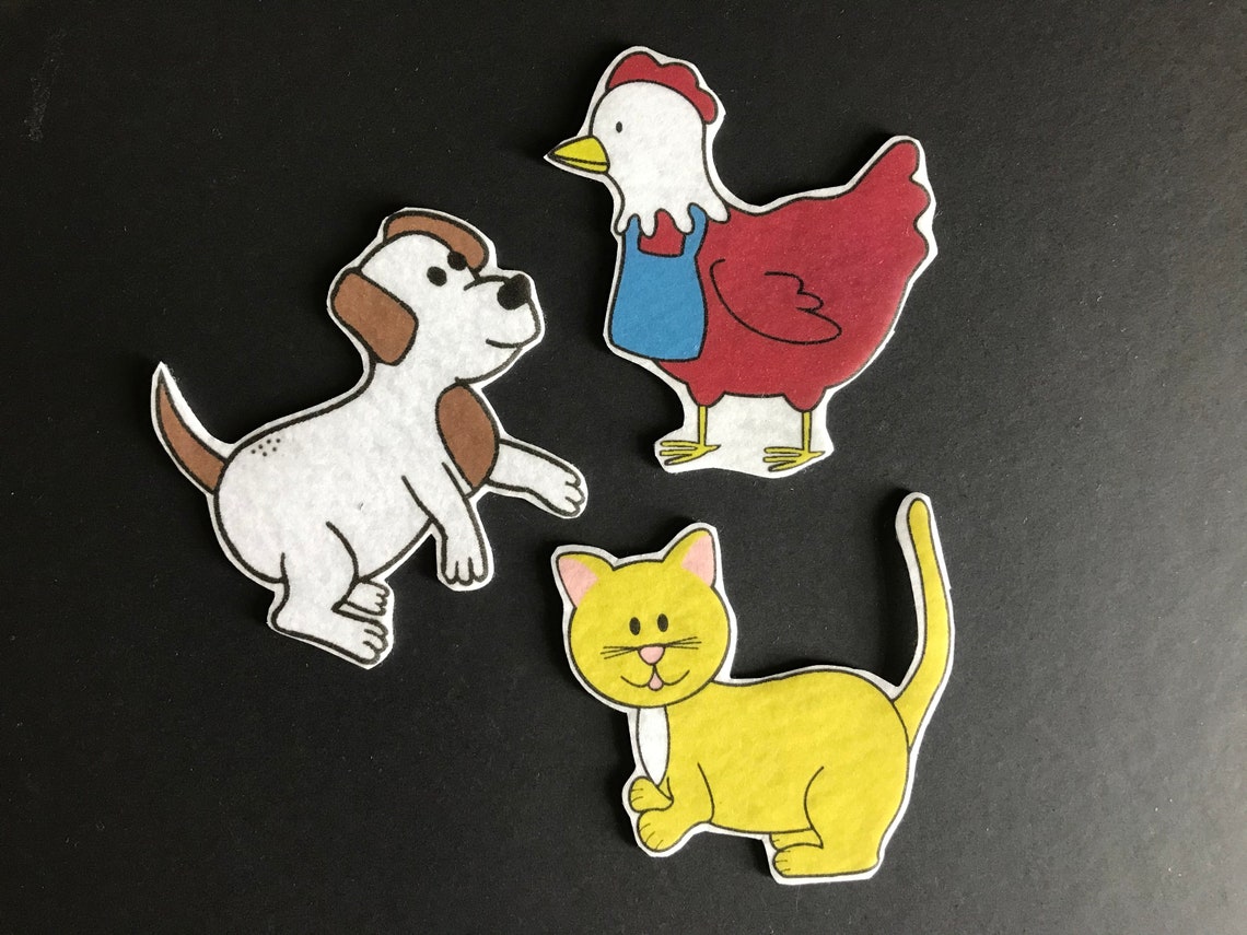 Little Red Hen Felt Board Pieces // Flannel Board Pieces // | Etsy